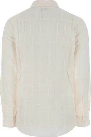 Burberry Check Cotton Shirt - White