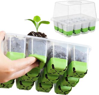 Generico Transparente Blument&ouml;pfe f&uuml;r Pflanzen, faltbar, Pflanzt&ouml;pfe, f&uuml;r die Keimung und den Anbau von Tomaten, und Gem&uuml;se