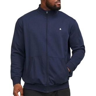 Jack & Jones Plus JJEPAULOS PLS Sweat zipp&eacute;, Blazer Bleu Marine., XXL/Grande Taille