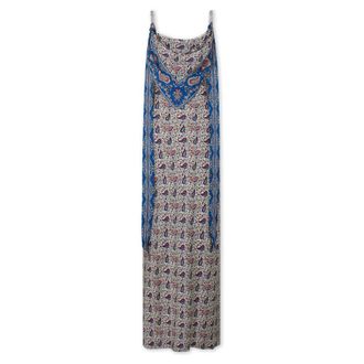 Paco Rabanne Paisley Satin langes Kleid - - Dresses - Damen - Mehrfarbig - L