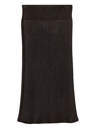 Gianfranco Ferre jupe nervur&eacute;e (ann&eacute;es 1990) - Marron