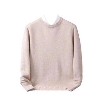 Generic Pull chaud en cachemire à col rond pour homme - Pull ample en tricot décontracté, 619, XL