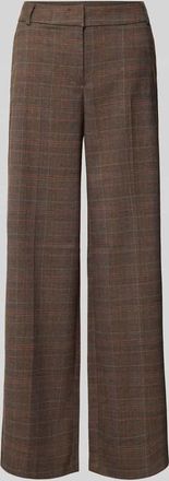 Christian Berg Wide Leg Hose mit Gitterkaro