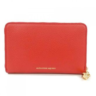 Alexander McQueen Portefeuille en cuir Pre-owned - Femme - Pre-owned - Rouge - Taille: ONE Size