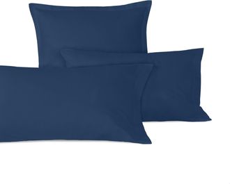 Hf Living Basic Kissenbezug, Marineblau, 60 x 70 cm, 100 % Baumwolle, Qualität 150