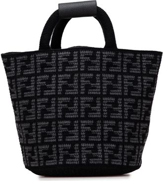 Fendi Shopper - Large Zucca Cashmere Shopper Tote - Gr. unisize - in Schwarz - für Damen