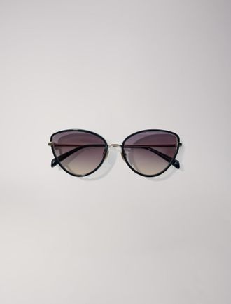 Maje Lunettes Cat Eye En M&eacute;tal - Noir - Maje