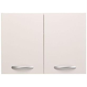 Parisot Spring - Meuble haut de cuisine avec &eacute;gouttoir - 2 portes - L80 x P35,6 x H57,9 cm - Blanc - Parisot