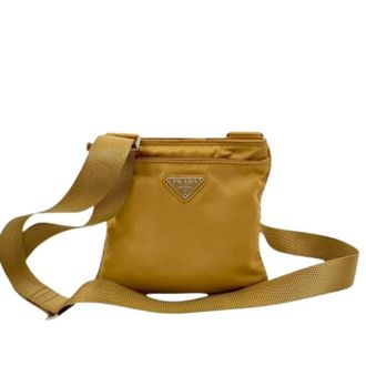 Prada unisex, Pre-owned, Beige, Taille: ONE Size Sac bandouli&egrave;re en nylon Pre-owned