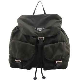 Prada Pre-owned Nylon Backpack - - Pre-owned - Damen - Gr&uuml;n - ONE SIZE