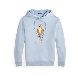 Polo Ralph Lauren Bear Garment-Dyed Fleece Hoodie - - Sweatshirts & Hoodies - Herren - Blau - 2XL