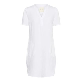 Part Two Wei&szlig;e Kleid mit kurzen &Auml;rmeln - - Dresses - Damen - Wei&szlig; - S
