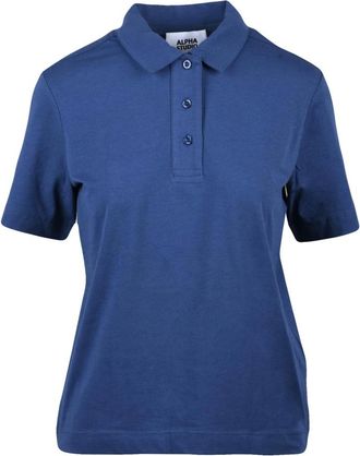 Alpha Studio Femme, Tops, Bleu, Taille: 40 FR Polo