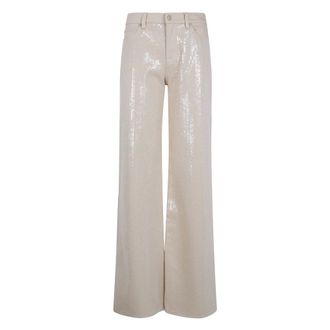 7 For All Mankind Femme, Pantalons, Beige, Taille: W23 Lotta Radiance Wide Leg Jeans
