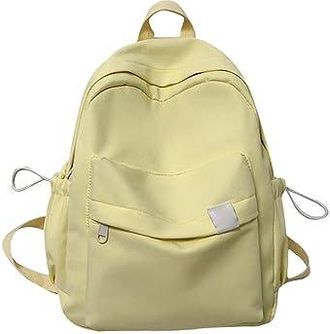 Generic Sac &agrave; dos d&eacute;colier femme couleur pure sac &agrave; dos de loisirs campus sac &agrave; dos chien sac &agrave; dos pour grands chiens, jaune, taille unique