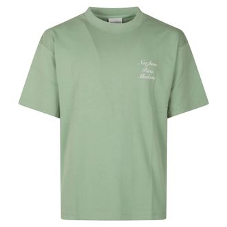 Dr&ocirc;le de Monsieur Le T-Shirt Slogan Calligraphy - - Tops - Herren - Gr&uuml;n - XS
