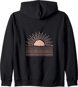 EarthBoho Sonnenaufgang Böhmische Wüstenlandschaft Boho Sonne Kapuzenjacke