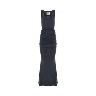 Vivienne Westwood Maxikleid aus elastischem Cupro - - Dresses - Damen - Schwarzk - S
