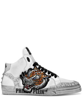 Philipp Plein baskets Retrokickz Tiger - Blanc