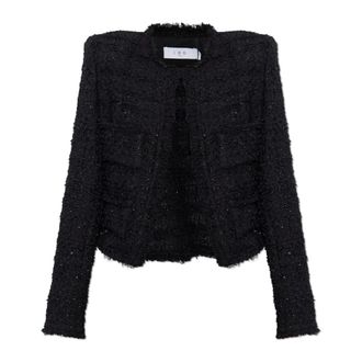 Iro Iro, Femme, Vestes, Noir, Taille: 40 FR Tweed blazer Safira