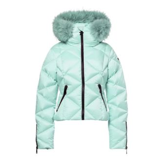Goldbergh Goldbergh - Veste de ski Harumi avec bordure en fausse fourrure - Femme - Sport - Bleu - Taille: 42 FR