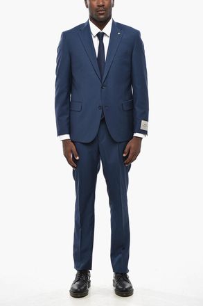Corneliani CC COLLECTION Virgin Wool Anzug With Klassischem Revers Corneliani
