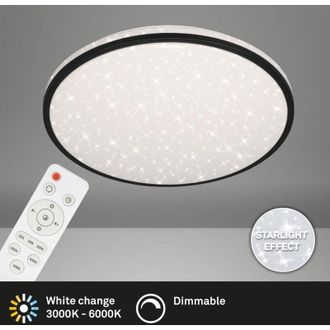 Briloner led Deckenleuchte Dimmbar cct Fernbedienung Sternendekor 48 w schwarz