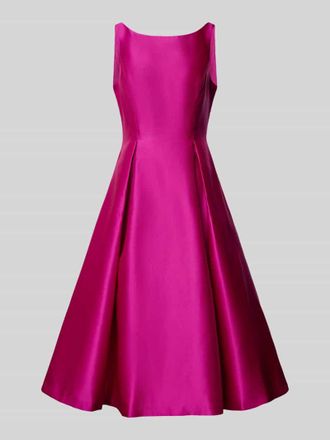 Adrianna Papell Knielanges Cocktailkleid mit Rundhalsausschnitt