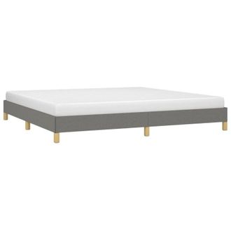 vidaXL Cadre de lit Gris fonc&eacute; 200 x 200 cm Tissu