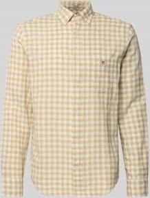 GANT Regular Fit Leinenhemd mit Baumwoll-Anteil Modell GINGHAM