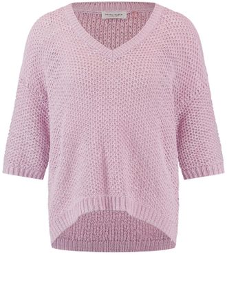 Gerry Weber Damen 3/4 Arm Pullover mit V-Ausschnitt 3/4 Arm, überschnittene Schultern unifarben Powder Pink 46