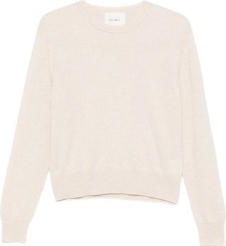 Lisa Yang Rundhalspullover - Hellbeige