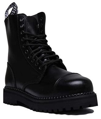 Grinders Homme Bulldog Cuir Black Bottes 45 EU