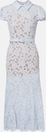 Self Portrait Robe midi en dentelle &agrave; fleurs