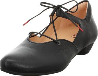 Think Damen Grace chromfrei gegerbte nachhaltige Halbschuhe, SCHWARZ 0000