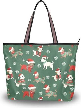 Alaza Grand sac fourre-tout, sac à bandoulière pour femme, sac à main décontracté de grande capacité, sac à main décontracté, motif damier vert, arbre de No