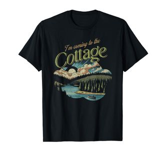 Generic Im Coming to The Cottage Shirt - Scenic Canoe Lake Graphic T-Shirt