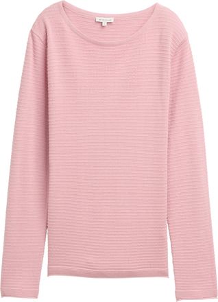 Tom Tailor Damen 1049244 Strickpullover mit Ottoman-Struktur, 11055-Morning Pink, XXL