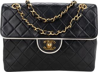 Chanel Crossbody Bags - Chanel Quilted Lambskin 24K Gold Bicolor Single Fl - Gr. unisize - in Bunt - für Damen