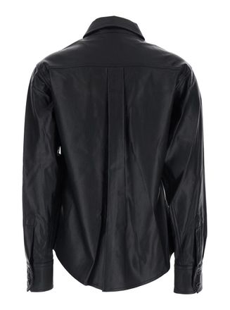 Isabel Marant Womens Shirt Noee Black Ecoleather Polyurethane Blouses