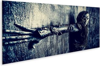 Islandburner Bild auf Leinwand Mystischer Steampunk Krieger an einer Wand Bilder Wandbilder Poster