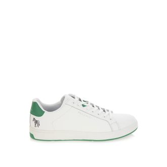 Paul Smith Albany Leder Sneakers Wei&szlig; Gr&uuml;n - - Shoes - Herren - Wei&szlig; - 45 EU