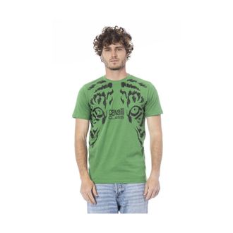 Cavalli Cotton T-Shirt - - Tops - Herren - Gr&uuml;n - M