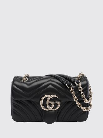 Gucci GG Marmont Mini-Schultertasche aus Chevron-Matelass&eacute;-Nappaleder