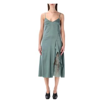 Acne Studios Satin Slip Dress - - Dresses - Damen - Gr&uuml;n - S