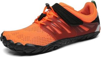 Saguaro Chaussures de Trail Homme Femme Été Chaussures de Course Respirant Antidérapant Chaussures Barefoot Minimalistes pour Extérieur Sport OrangeClair 37 E