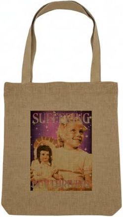 Fabulous Sac Shopping Tote Bag Aspect Lin - Suffering But Thriving Collage Vintage Illustration Art Humour Parodie - Sac de Courses Toile Epaisse 360g Beige Na