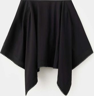 Mango Jupe asym&eacute;trique &eacute;vas&eacute;e noir - Femme - 32 - MANGO