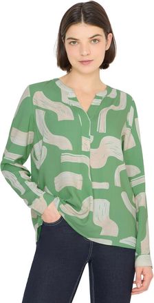 Cecil Damen Gemusterte Split Neck Bluse