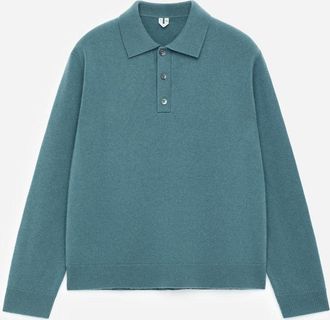 Arket Polopullover Aus Reinem Kaschmir -T&uuml;rkis